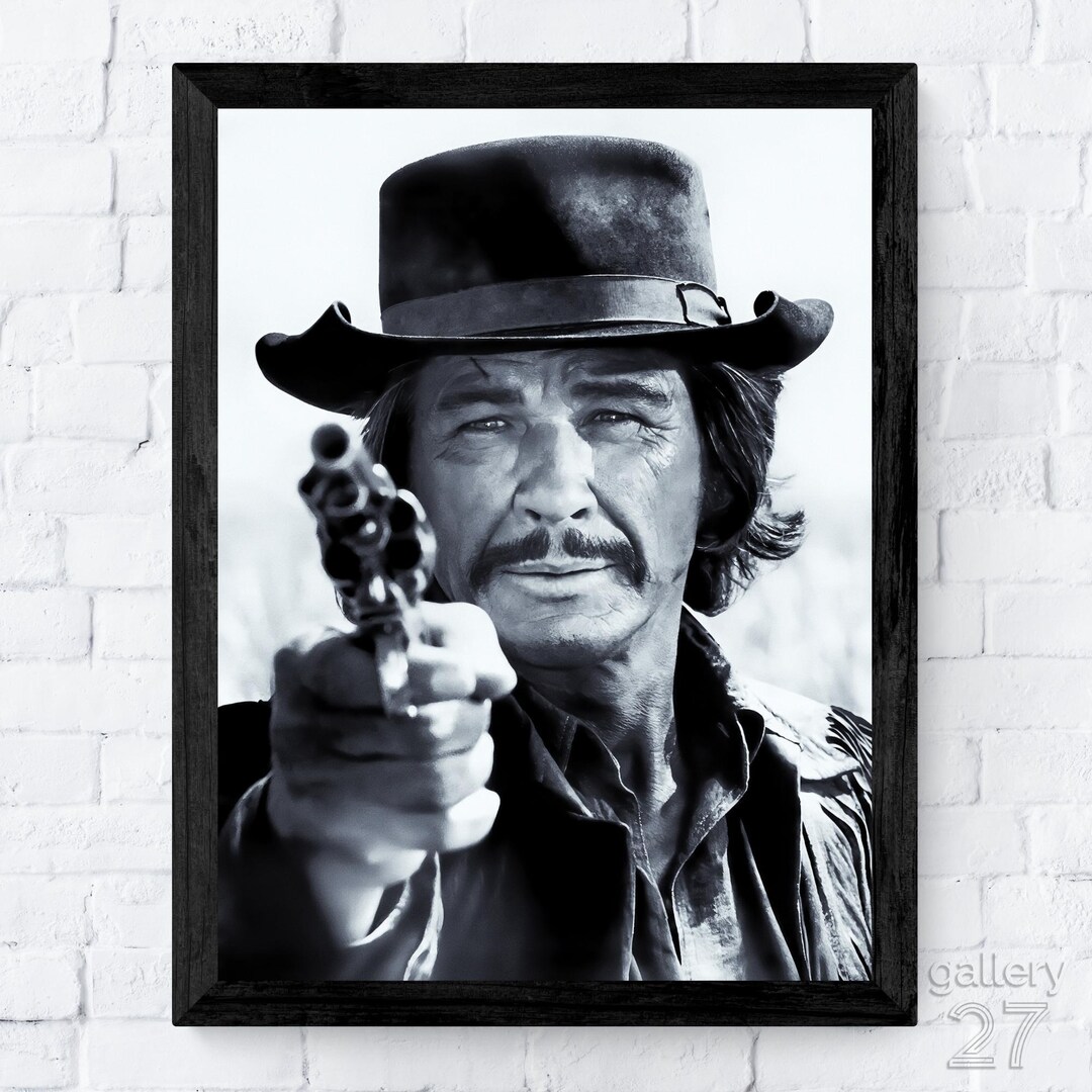 Charles Bronson Movie Legend Iconic Movie Star Portrait Canvas