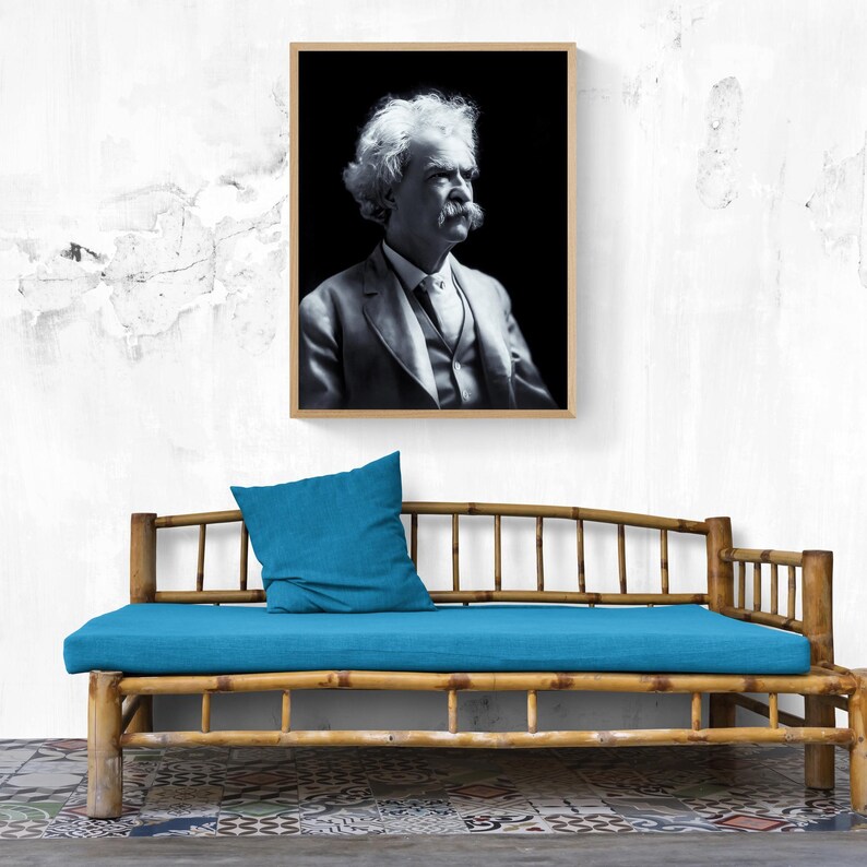 Mark Twain, Writer and Satirist, American Literature, Portrait, Canvas ...