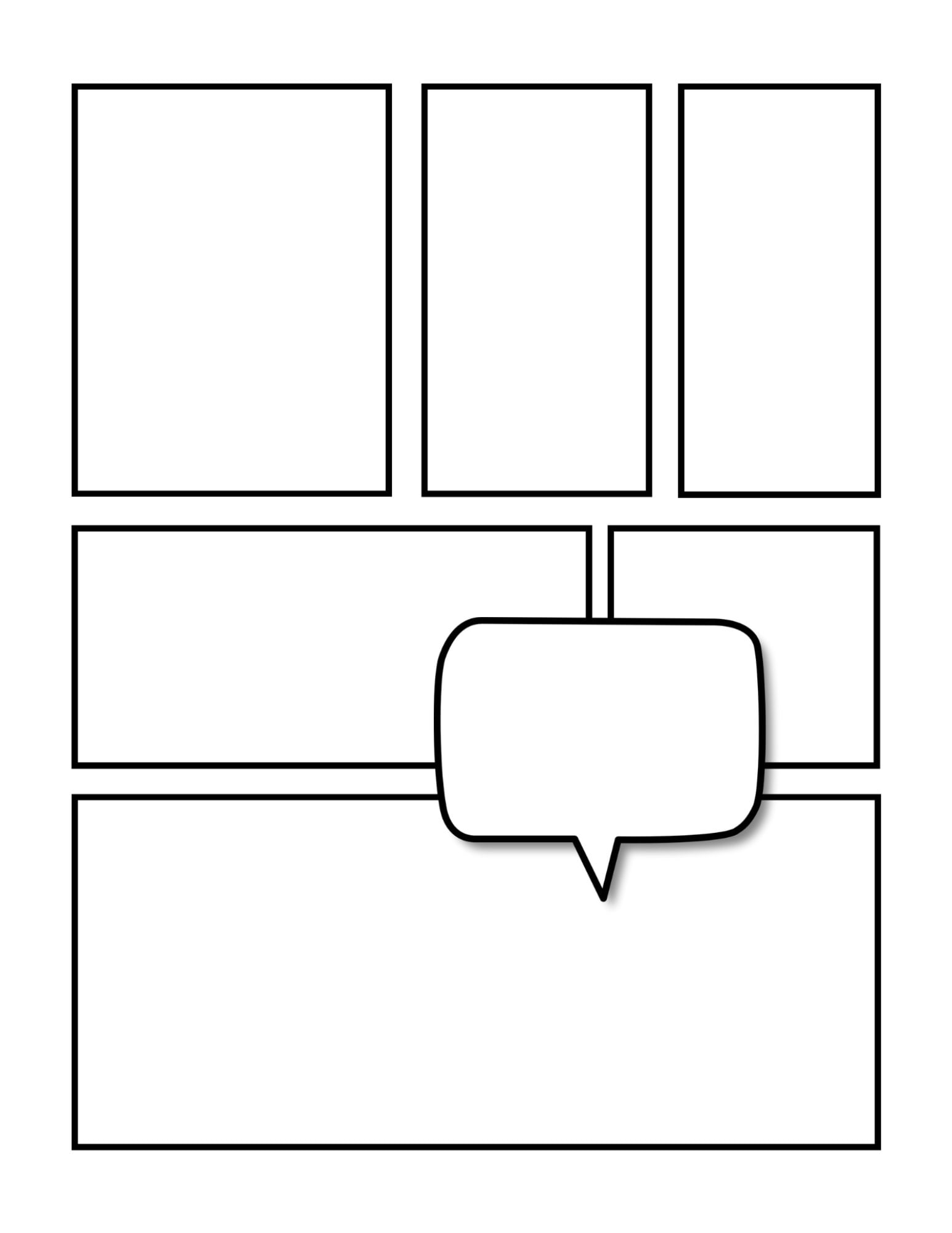 Blank Comic Paper Instant Download Comic Strip Pages for Kids Design ...