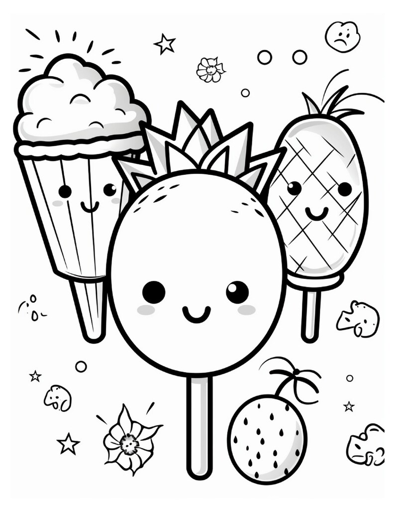 50 Summer Time Coloring Pages - Etsy