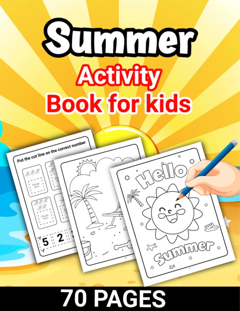 Mega Bundle Summer Fun Activity for Kids Color by Number Dot to Dot ...