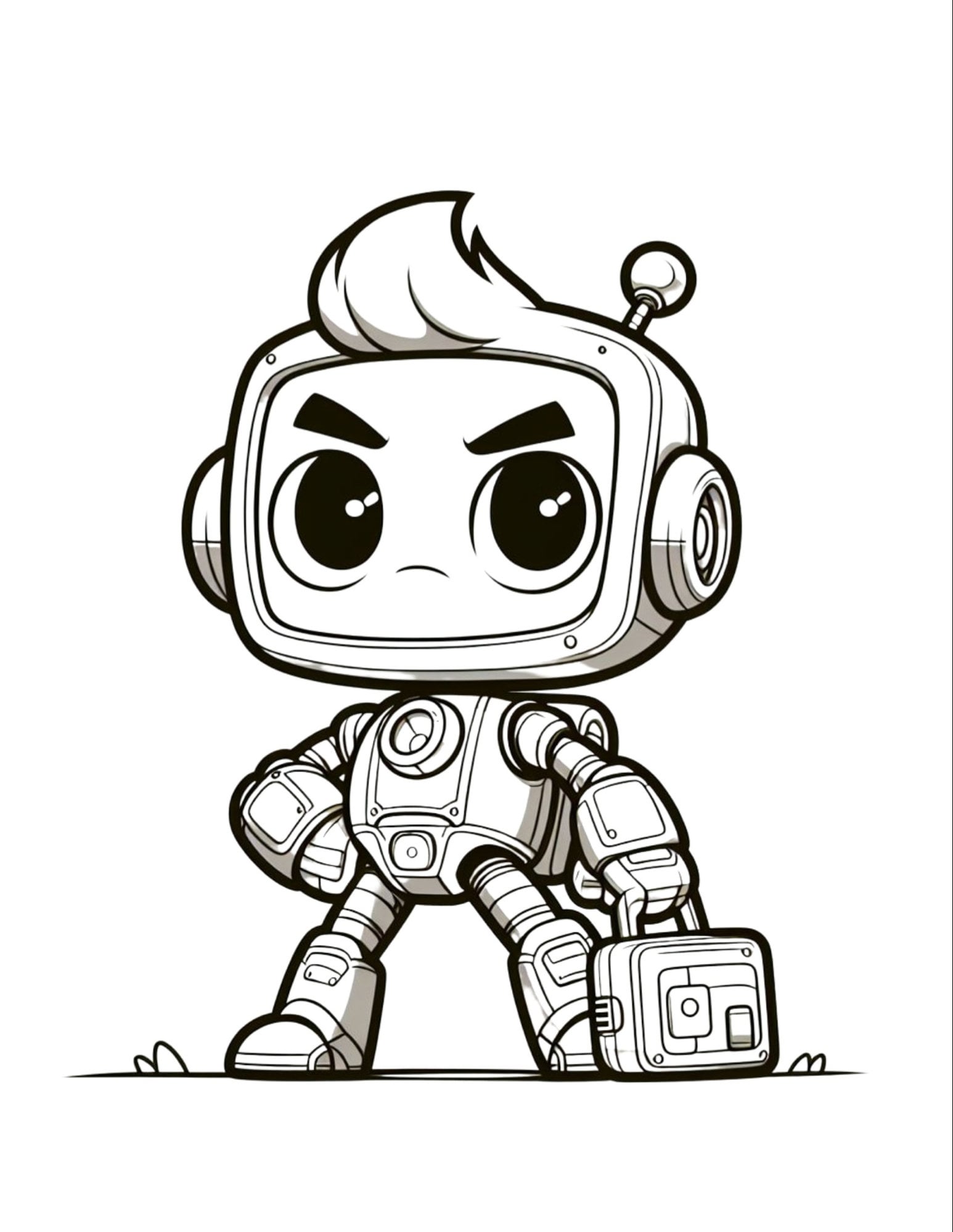 Super Simple Super Cute Robot Coloring Pages - Etsy