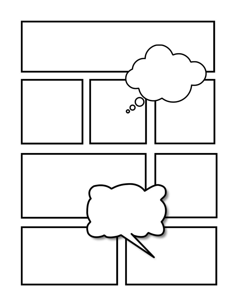 Blank Comic Paper Instant Download Comic Strip Pages for Kids Design ...