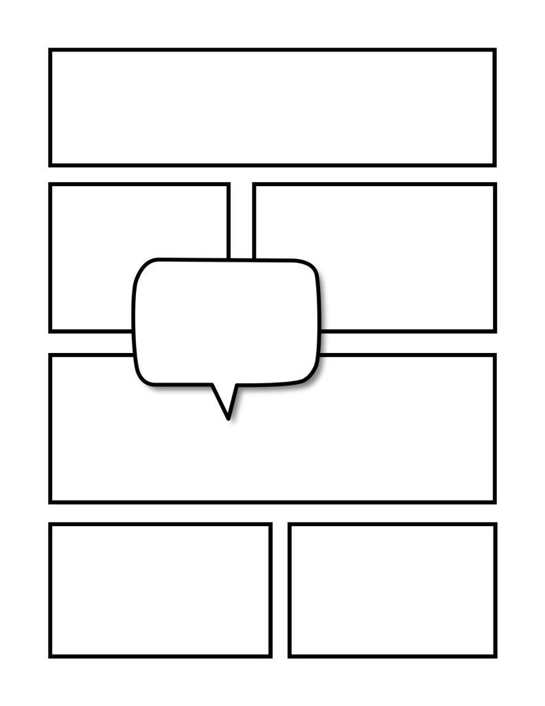 Blank Comic Paper Instant Download Comic Strip Pages for Kids Design ...