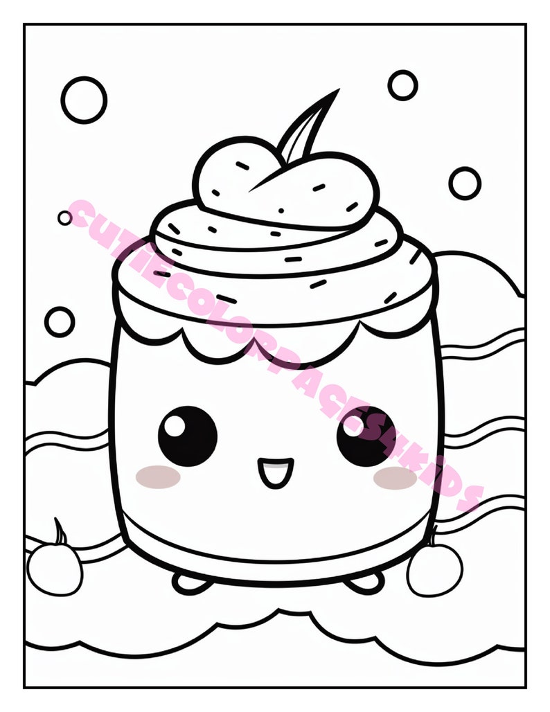50 Cute Kawaii Coloring Pages - Etsy