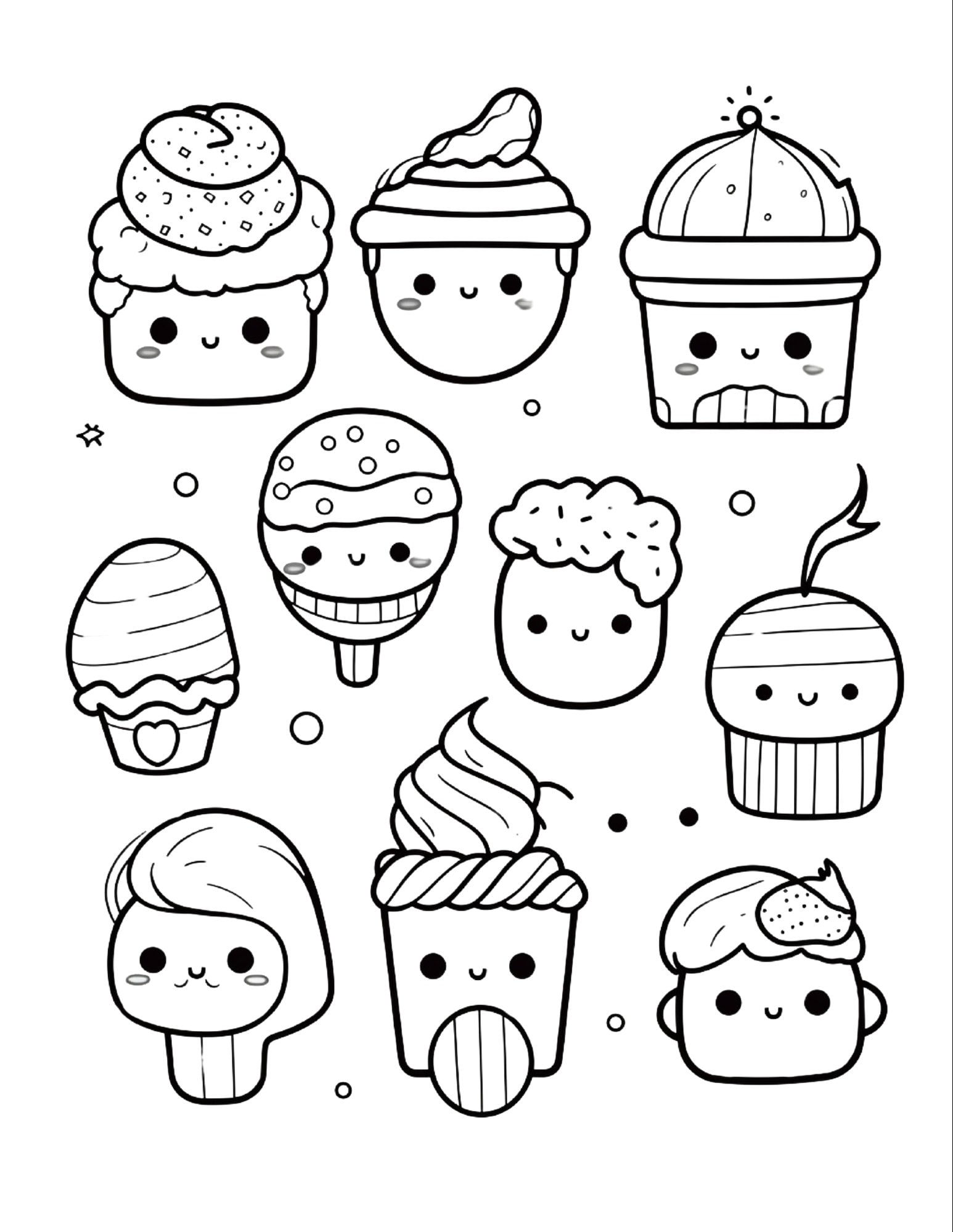 45 Kawaii Cute Mini’s Coloring Pages - Etsy