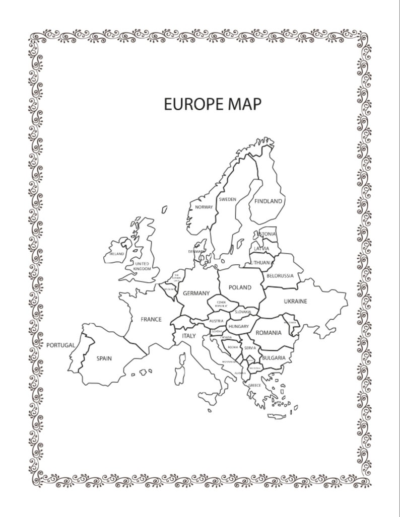 195 World Flags Coloring Pages - Etsy Australia