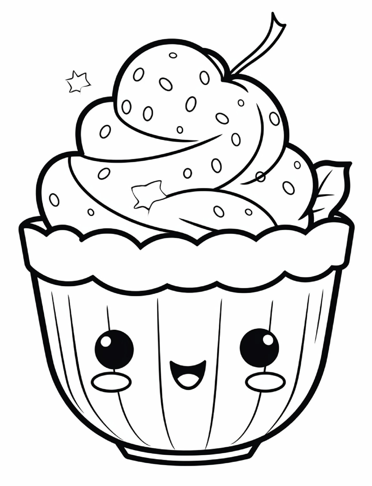 Kawaii Cute Foods Coloring Pages - Etsy