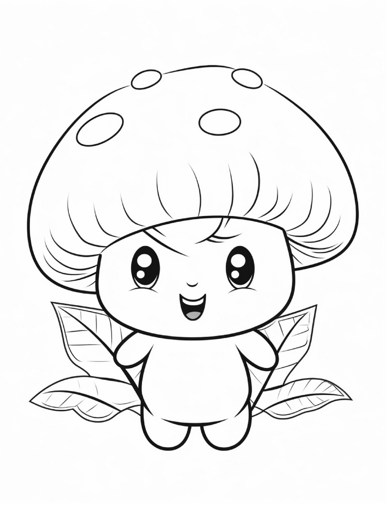 50 Kawaii Cute Mushroom Coloring Pages - Etsy