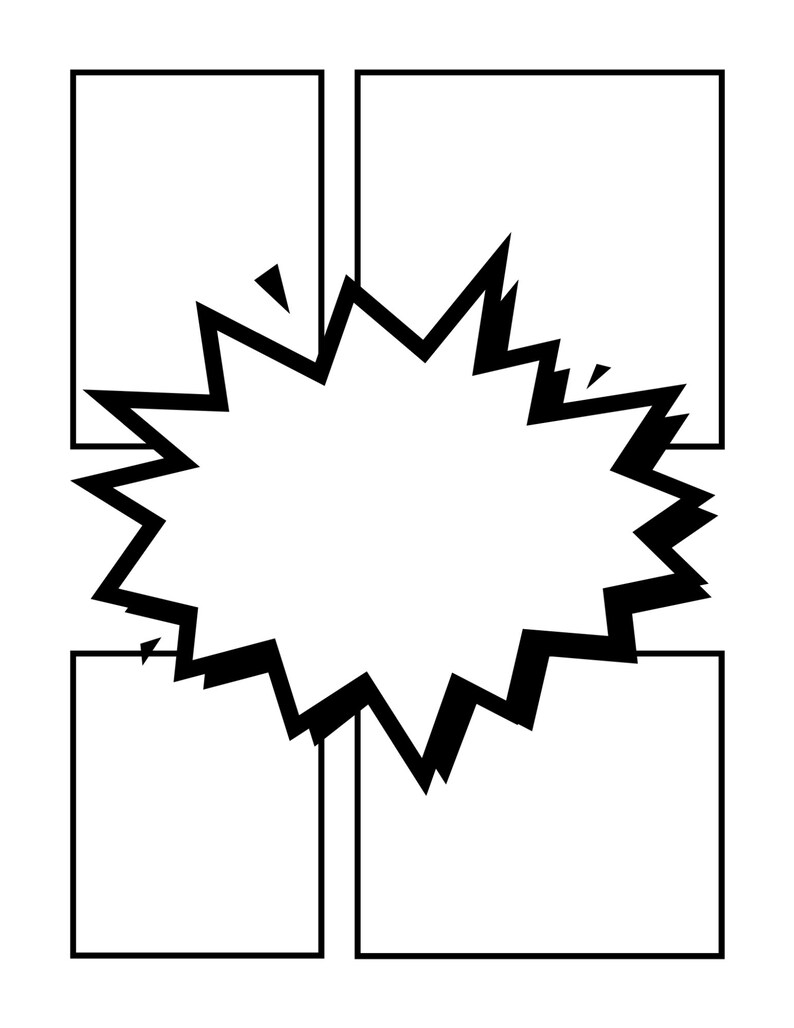 Blank Comic Strip Paper: Kids Printable Comic Book (PDF Download ...