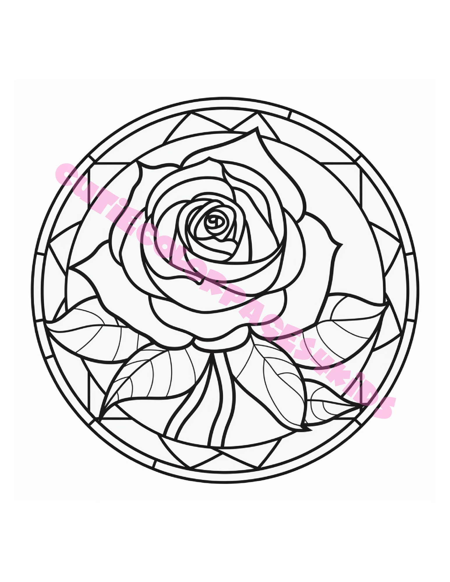 50 Stained Glass Coloring Pages - Etsy