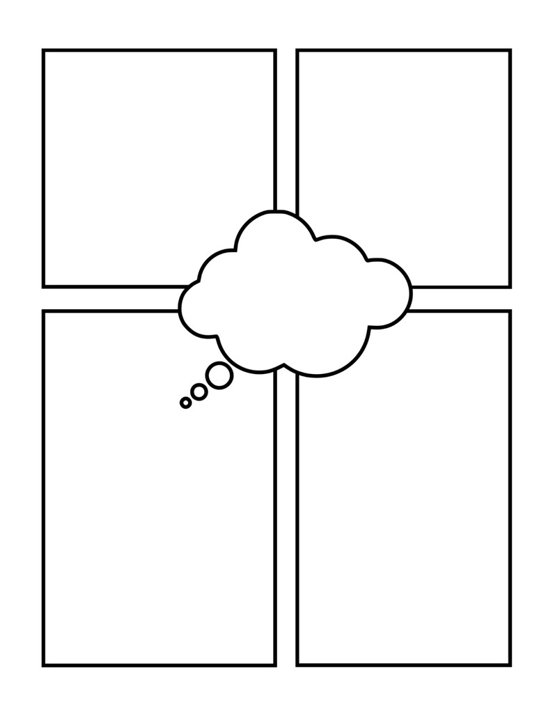 Blank Comic Strip Paper: Kids Printable Comic Book (PDF Download ...