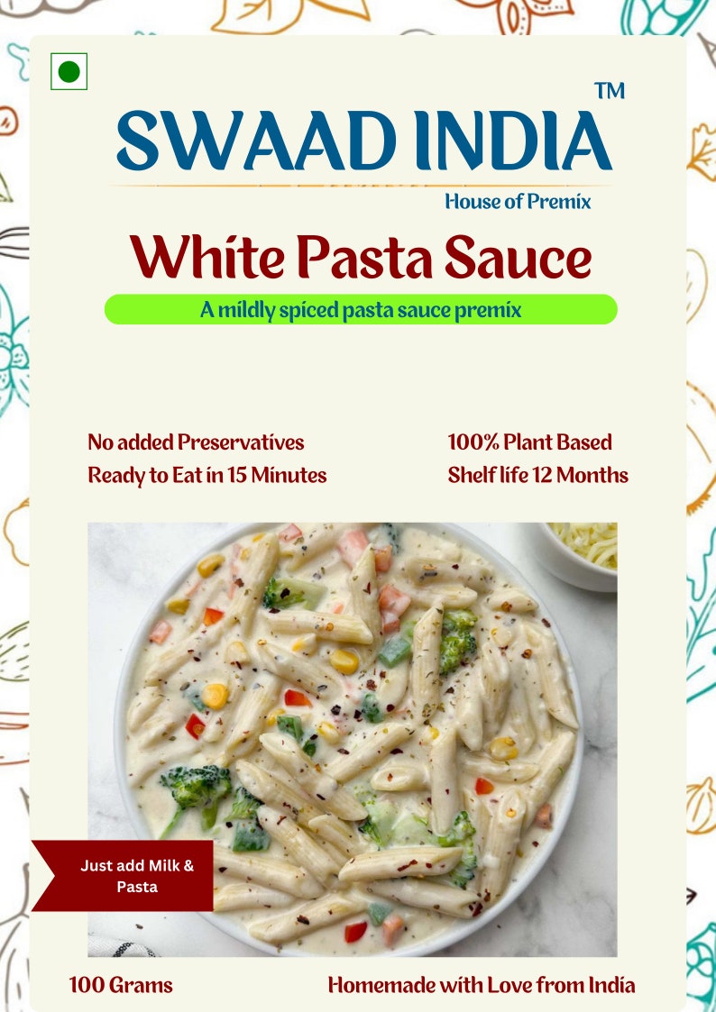 White Pasta Sauce Powder Premix, Just Add Milk & Pasta, No ...