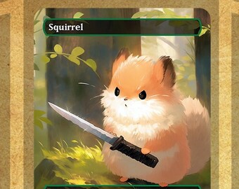 Squirrel Token Custom MTG Magic the Gathering Fantasy Board Game Card ...