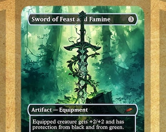 Sword of Feast & Famine MTG Proxy Futuristic Vintage Sci-fi Fantasy Art ...