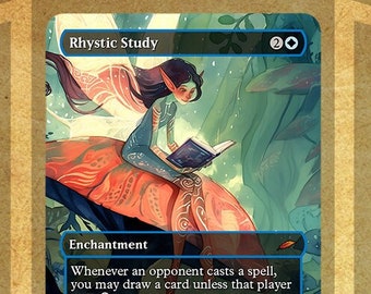 Rhystic Study Japanese Style Proxy Custom Proxy for Commander MTG Magic the Gathering Proxies ...