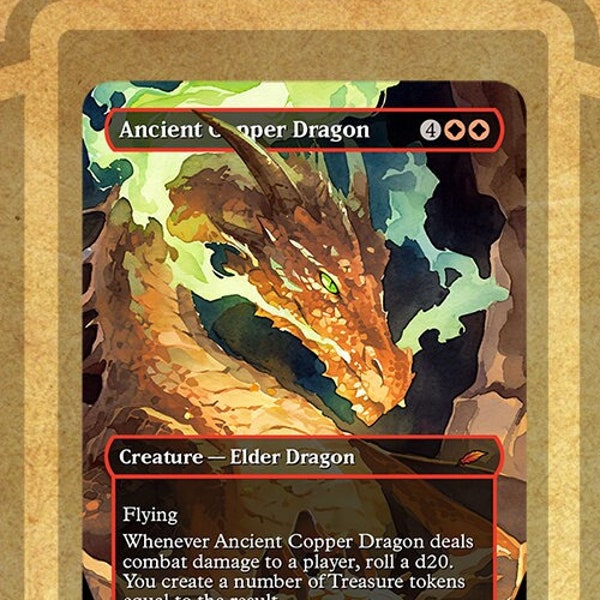 Mtg Ancient Copper Dragon Proxy - Etsy