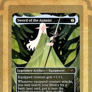 MTG Sword of the Animist Proxy - Etsy