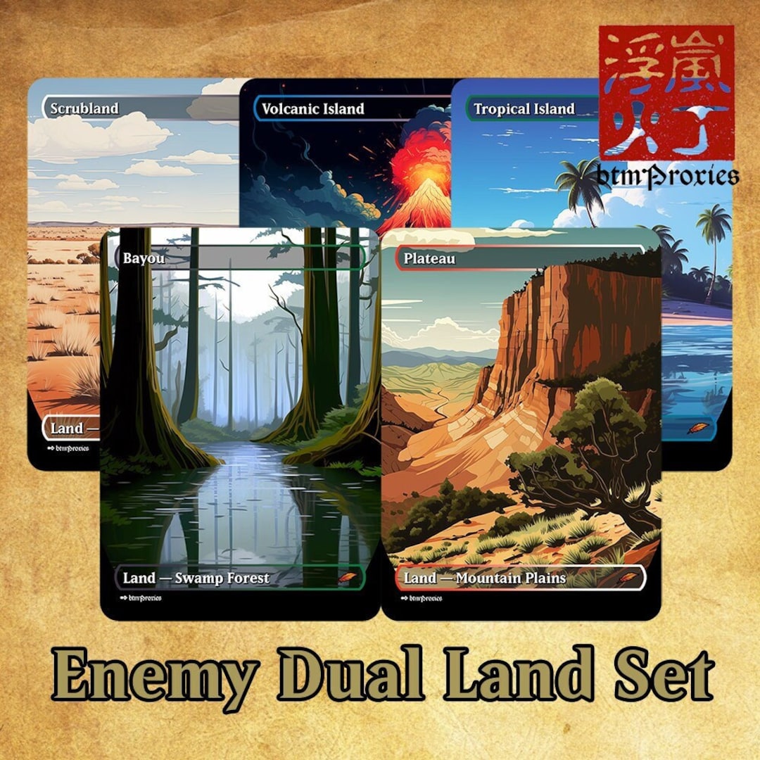 MTG Enemy Dual Lands Proxies - Etsy