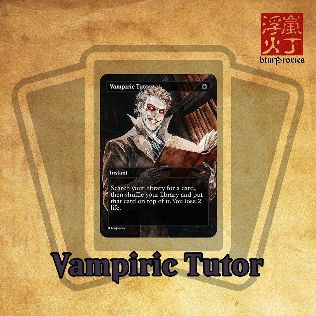 Vampiric Tutor Proxy - Etsy