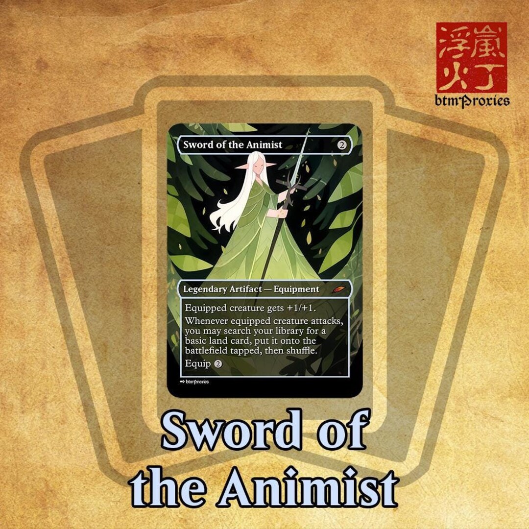 MTG Sword of the Animist Proxy - Etsy