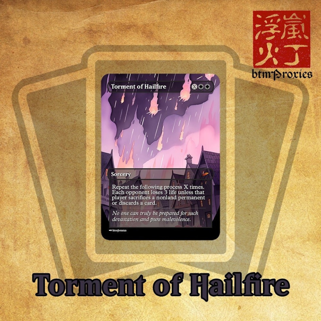MTG Torment of Hailfire Proxy - Etsy