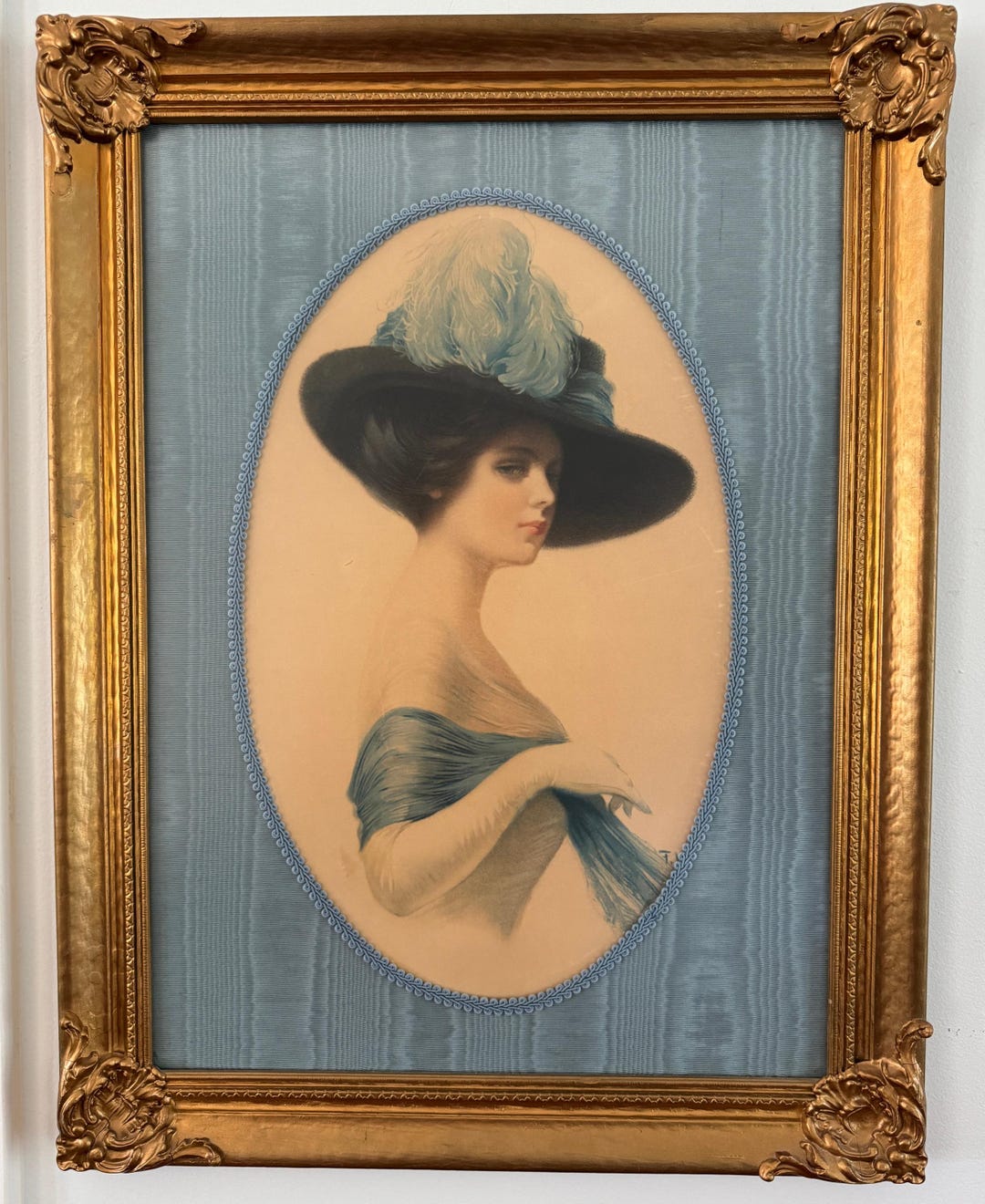 Antique Print in Gold Frame - Etsy