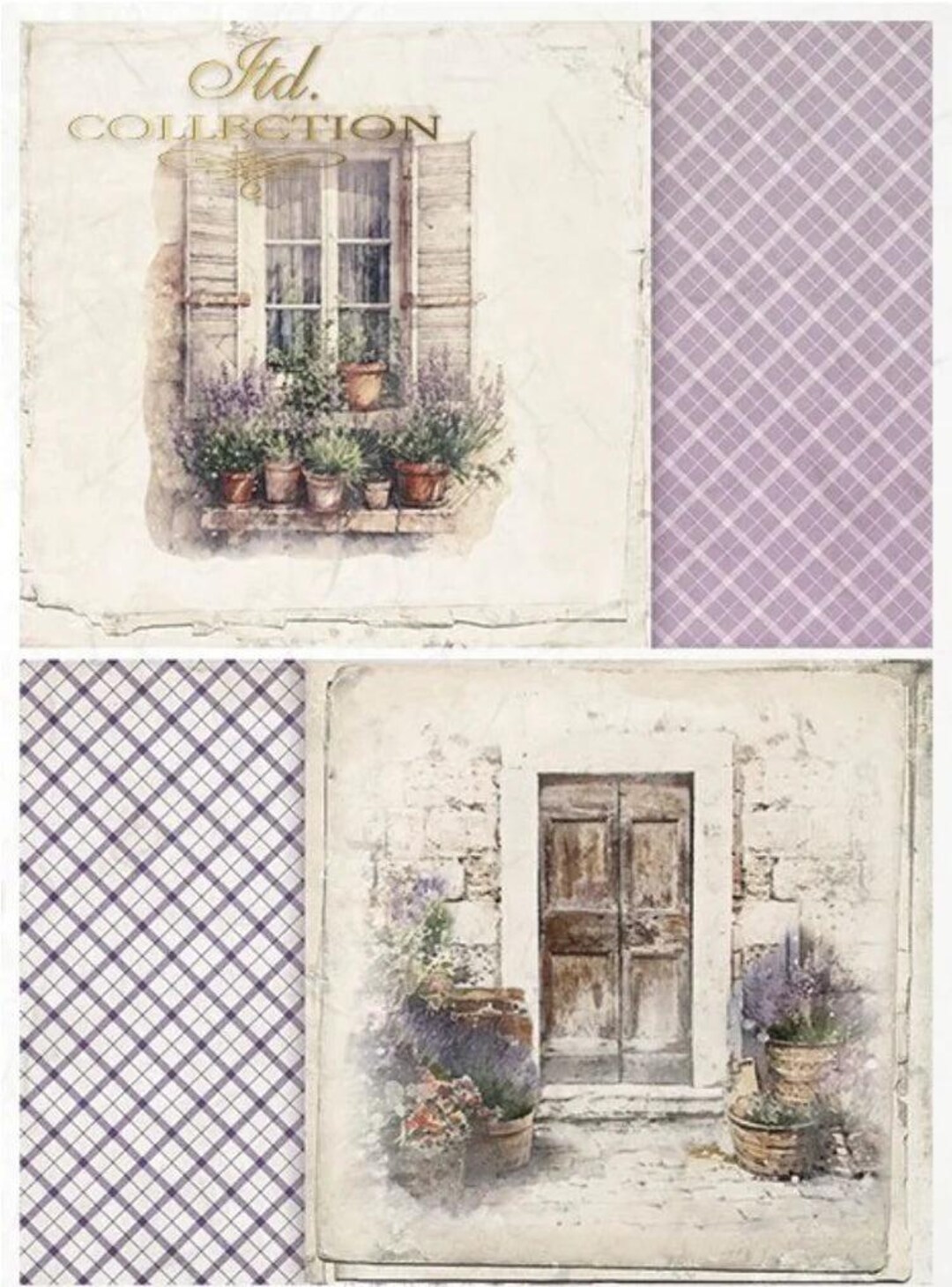 A4 Lavender Windows Decoupage Paper - R2239 - Etsy