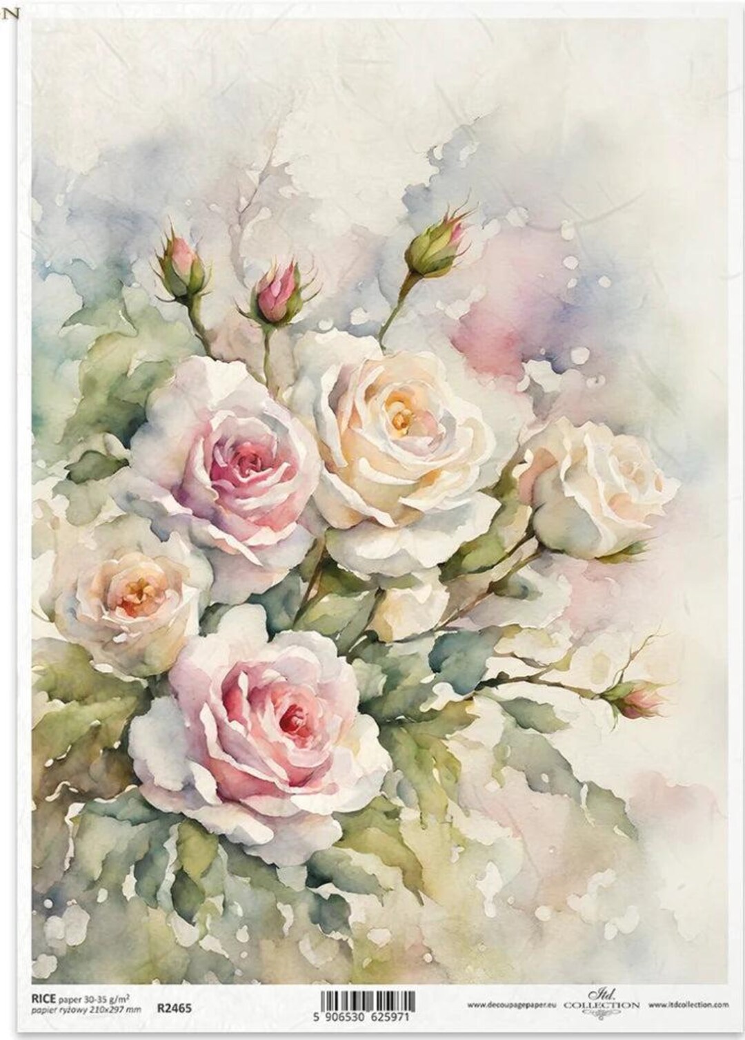A4 Roses Decoupage Paper - ITD R2465 - Etsy
