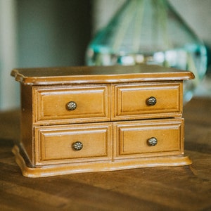 Vintage Centurion Wooden Jewelry Box With Mustard Velvet Lining 12 ...