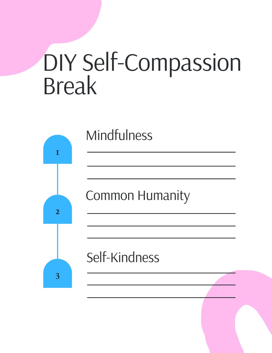 Self-compassion Handout and Activity - Etsy