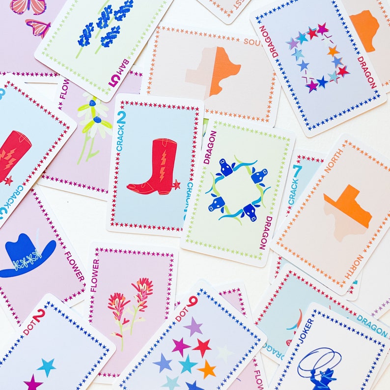 Texas Themed American Mahjong Playing Cards Set. Easy to Learn, Fast to ...