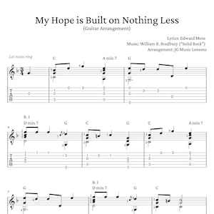 My Hope is Built on Nothing Less Sheet Music - Acoustic Guitar ...