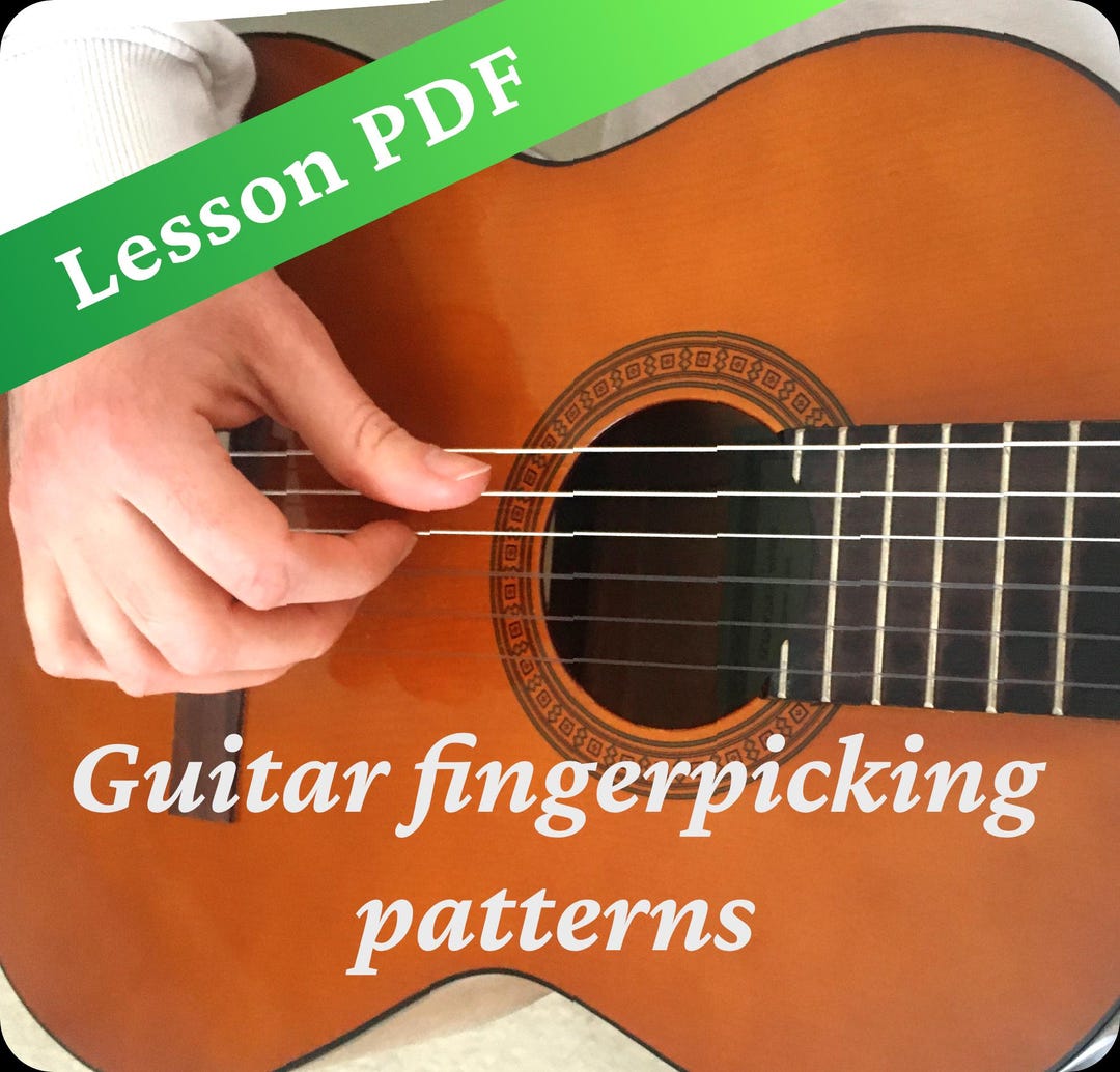 Guitar Fingerpicking Patterns PDF: Easy Lesson and Chord Exercises - Etsy