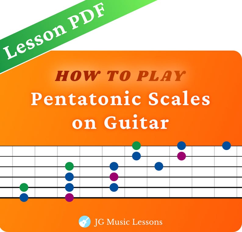 How to Play Pentatonic Scales on Guitar – Lesson PDF - Etsy Australia