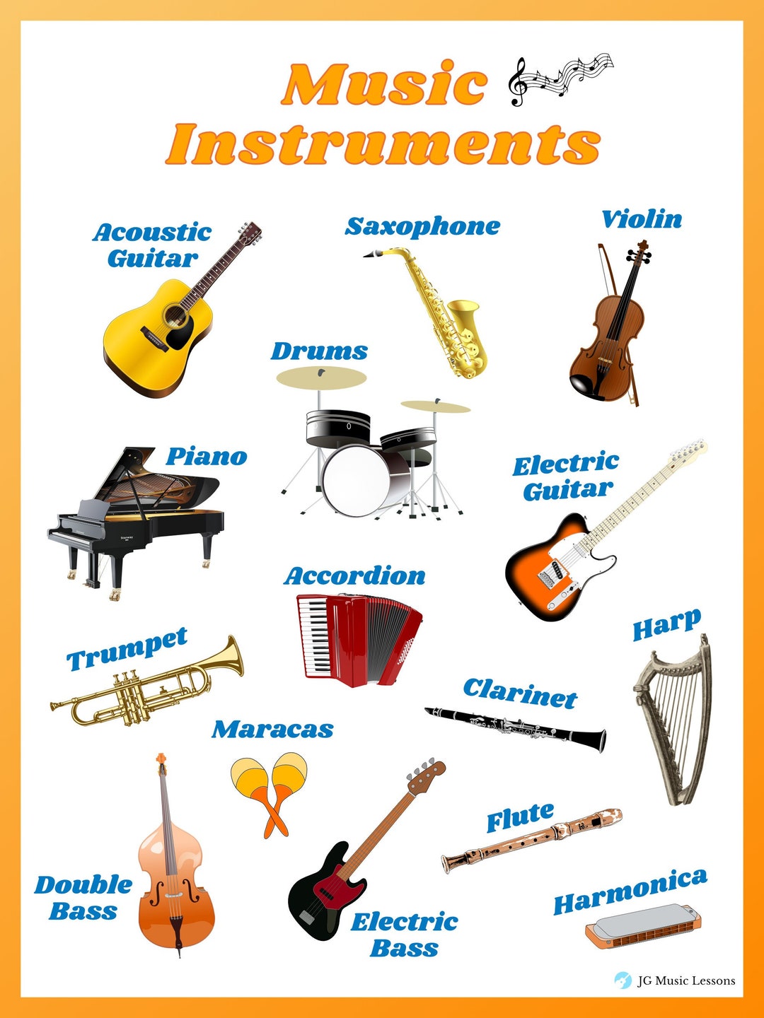 The Instruments Music Art Printable - Etsy