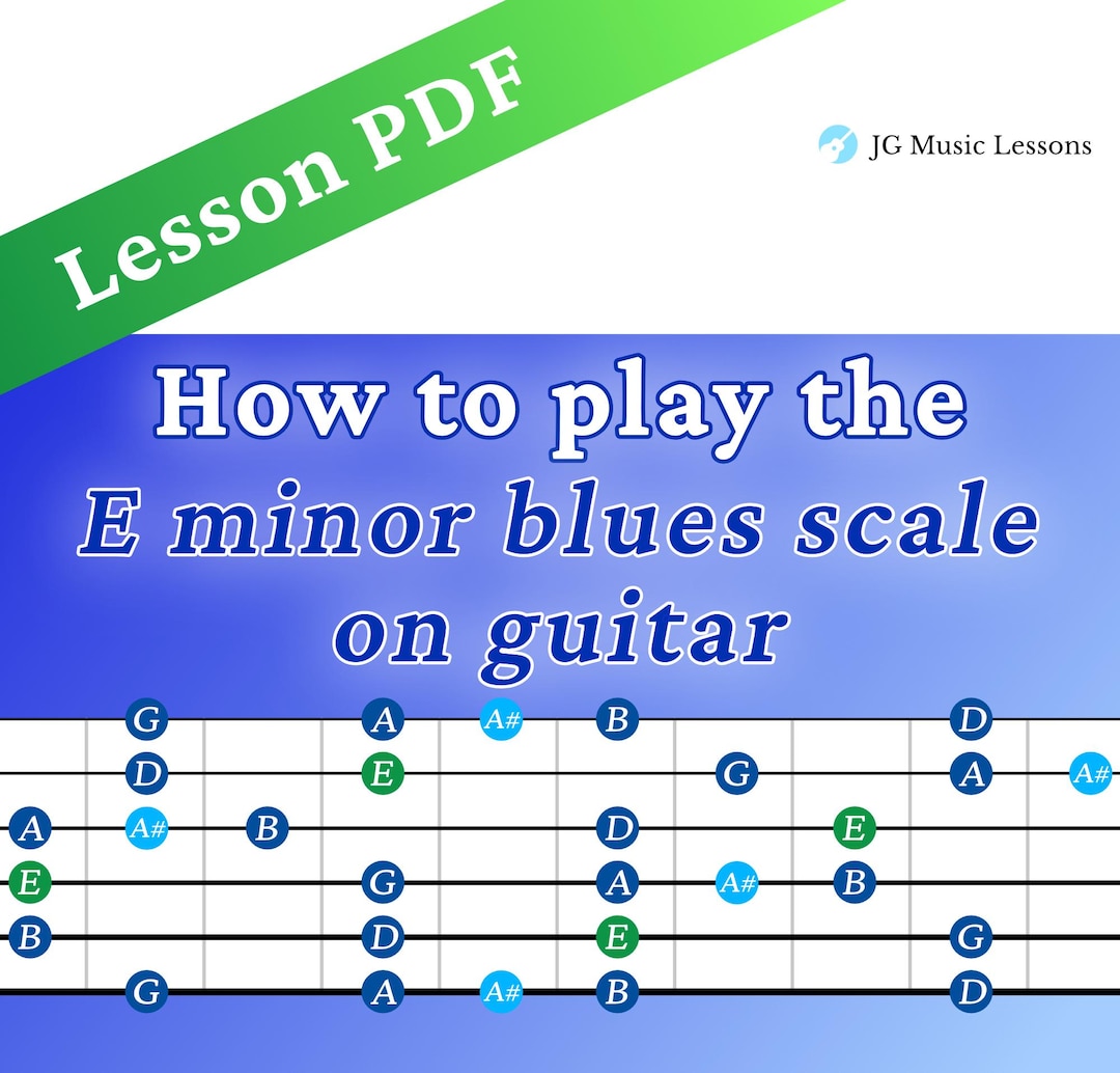 How to Play the E Minor Blues Scale on Guitar – Lesson PDF - Etsy