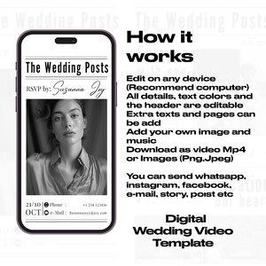 Wedding Video Invitation Template, Animated Wedding Invitation - Etsy