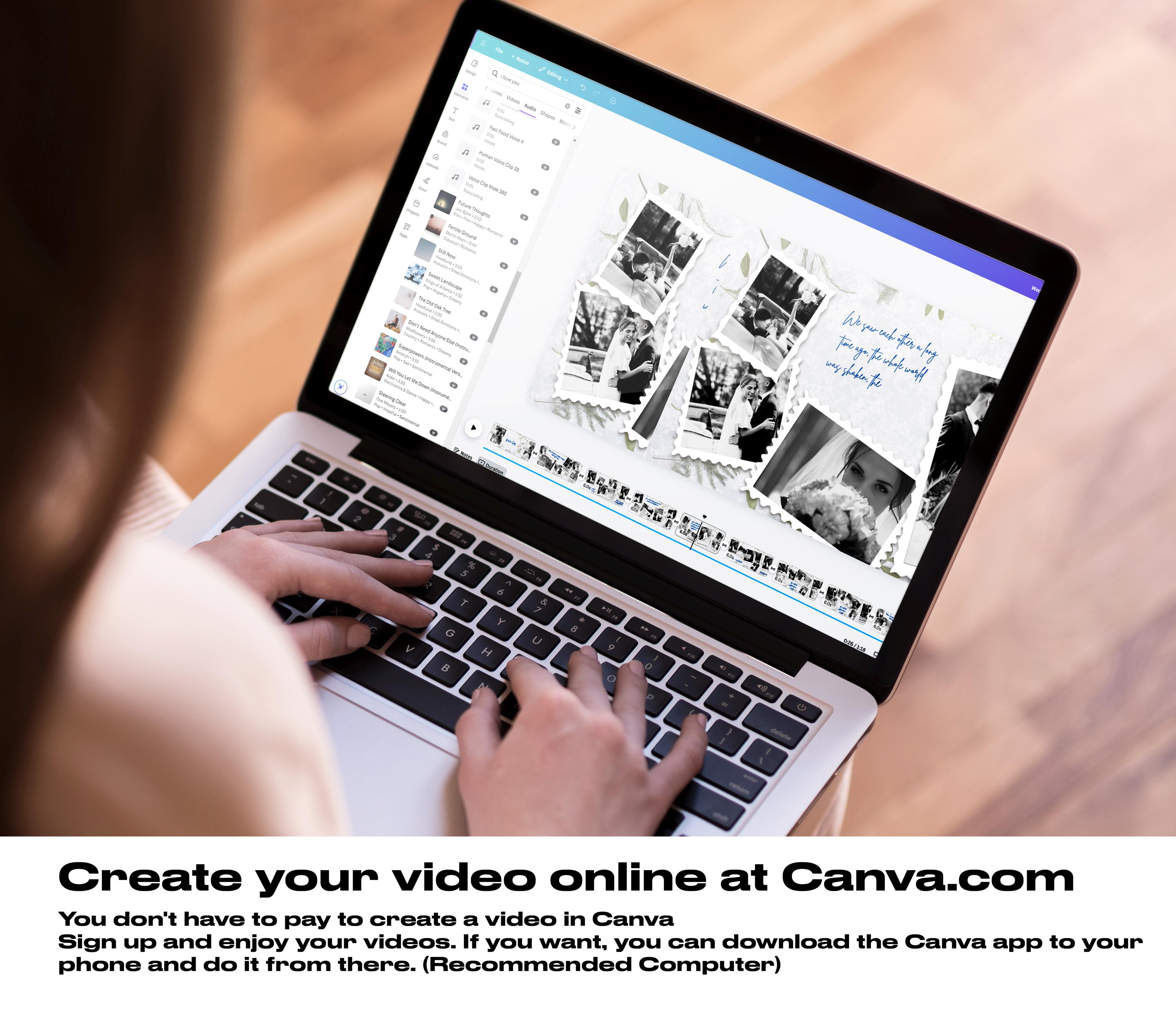 Editable Wedding Anniversary Canva Slideshow Video Template for Family ...