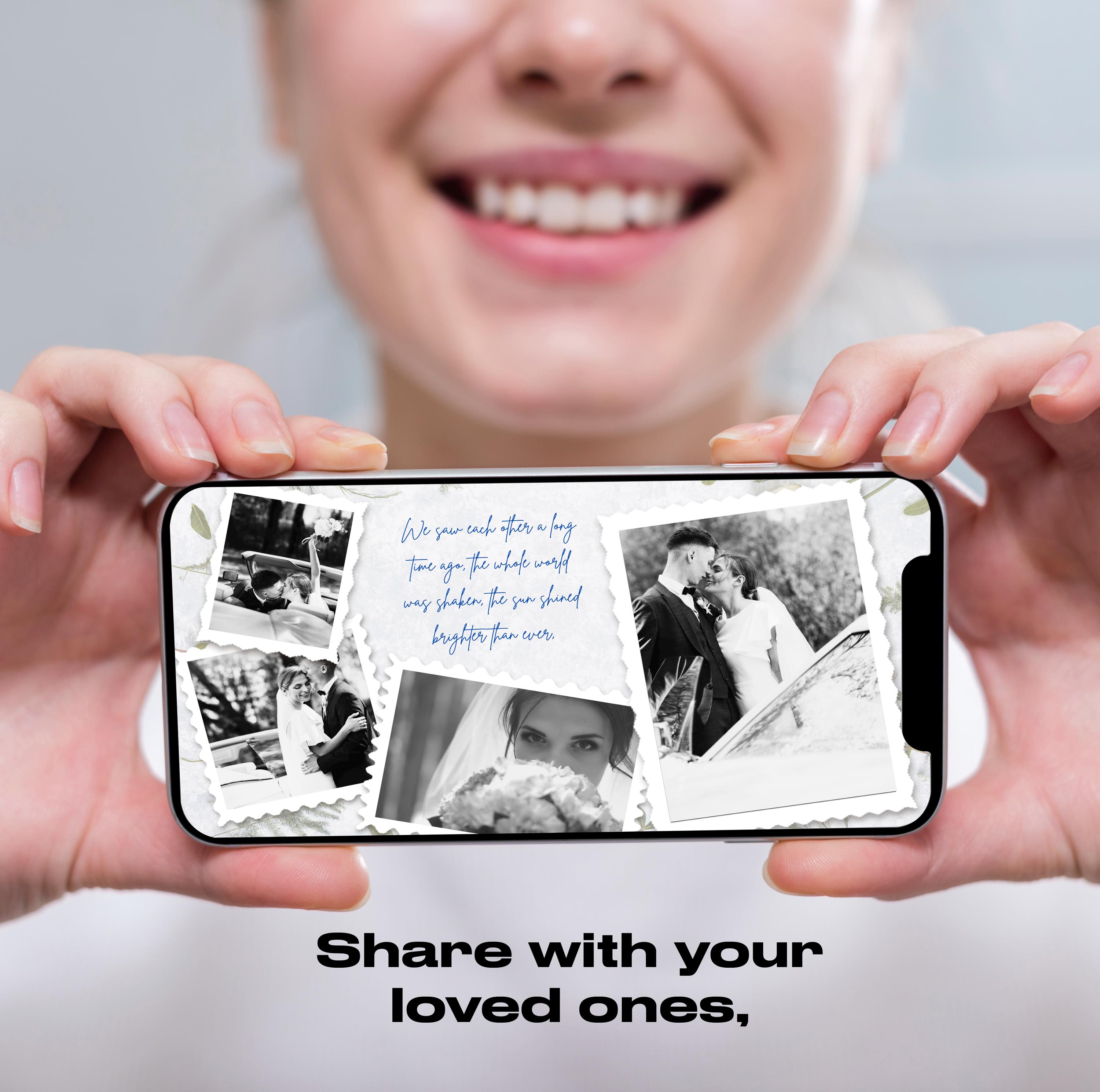 Editable Wedding Anniversary Canva Slideshow Video Template for Family ...