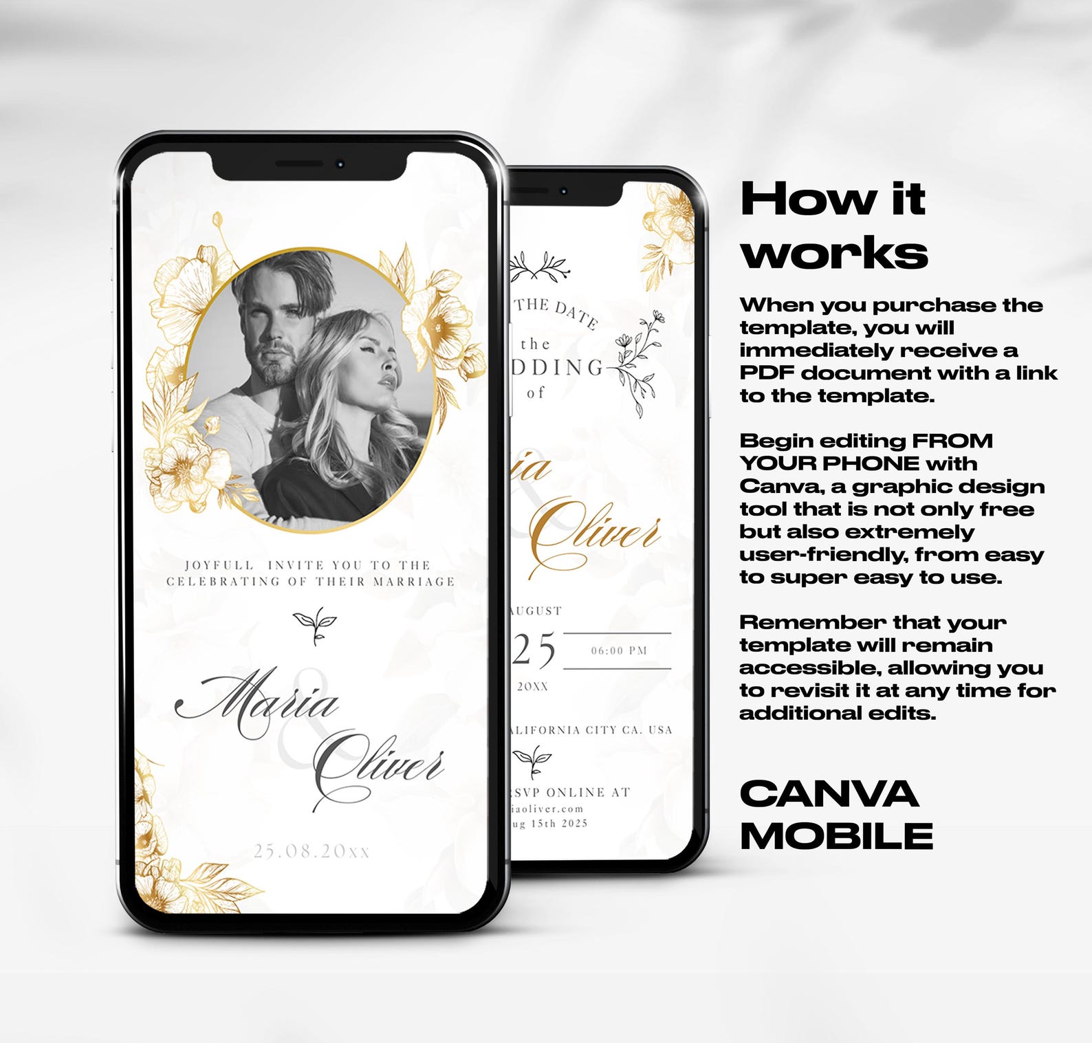 Wedding Video Invitation Template, Animated Wedding Invitation, Details ...