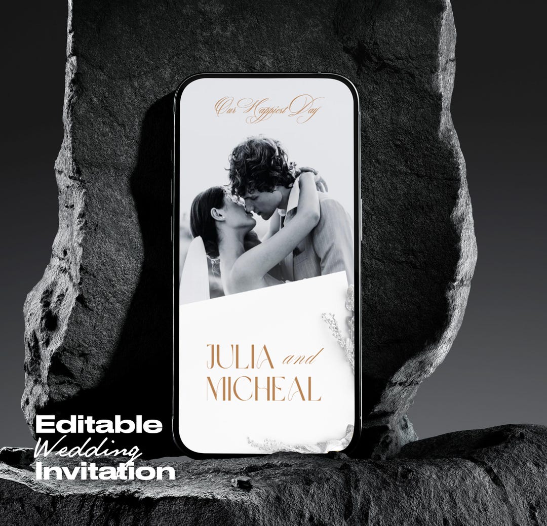 Editable Wedding Video Invitation Template, Animated Wedding Invitation ...