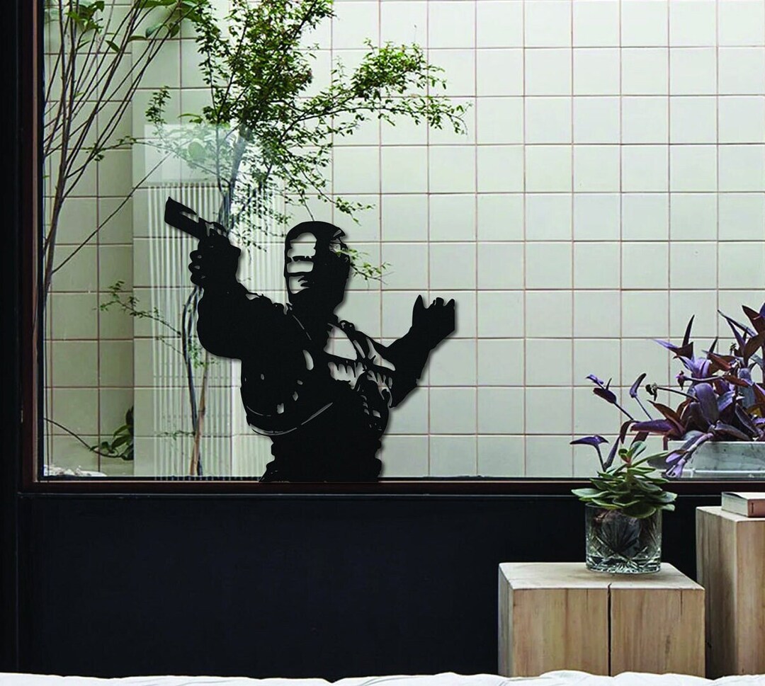 Robocop Metal Wall Art Retro Movie Character Metal Decor Robot Cop ...