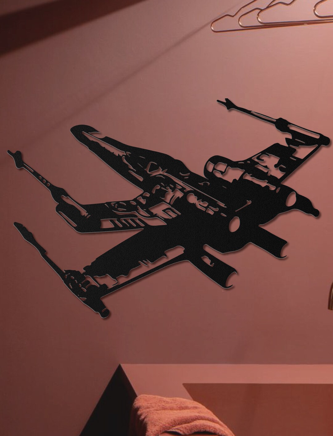 Starwars Metal Wall Art X-wing Decor Sci Fi Gift for Him Star-wars ...