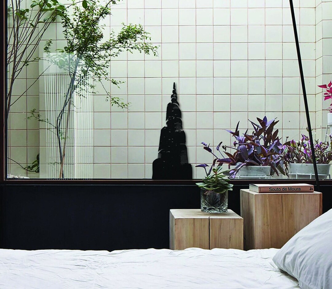 Dubai Burj Khalifa Metal Wall Art Skyscraper Metal Decor Skyline UAE ...