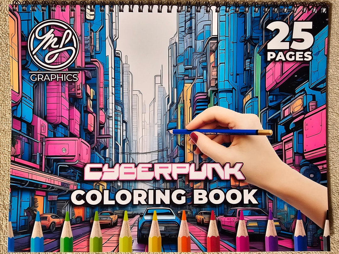 Cyberpunk Coloring Book - Etsy