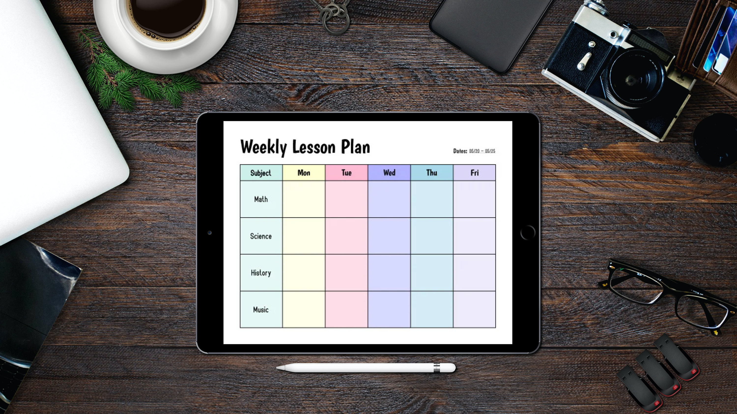 Weekly Lesson Plan PDF Template Lesson Planner Printable Editable ...