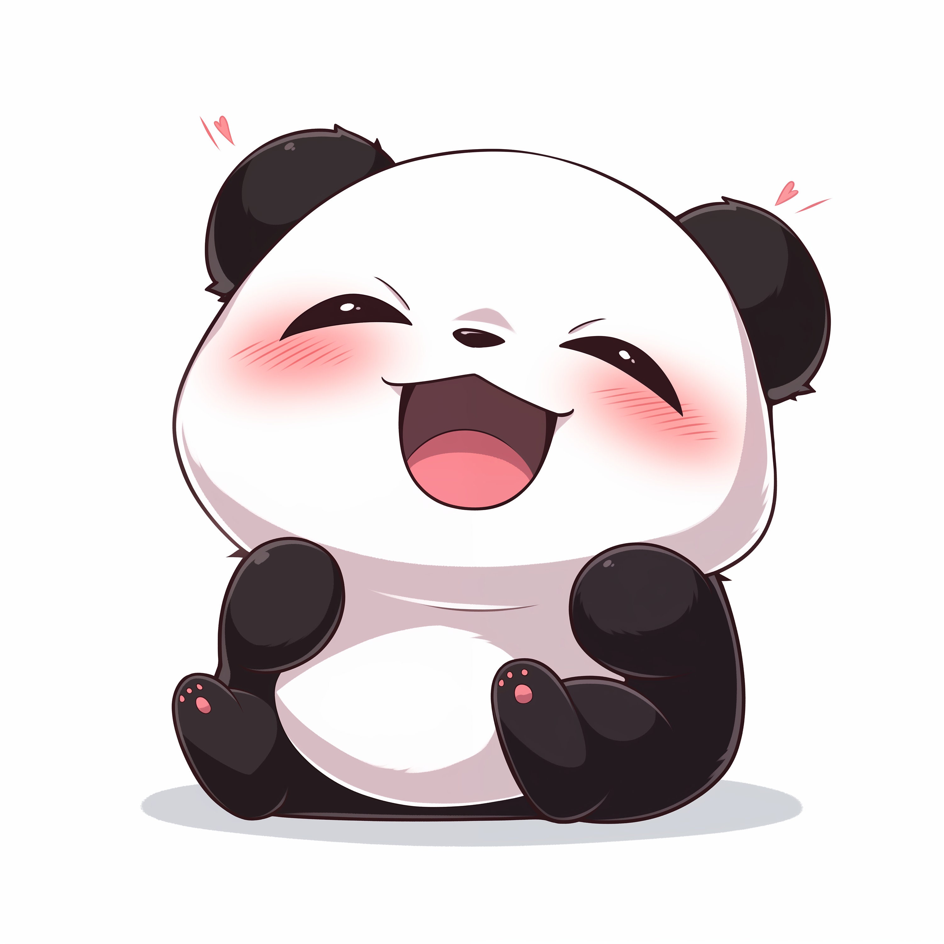 Delightful Happy Panda Digital Art PNG Instant Download - Etsy