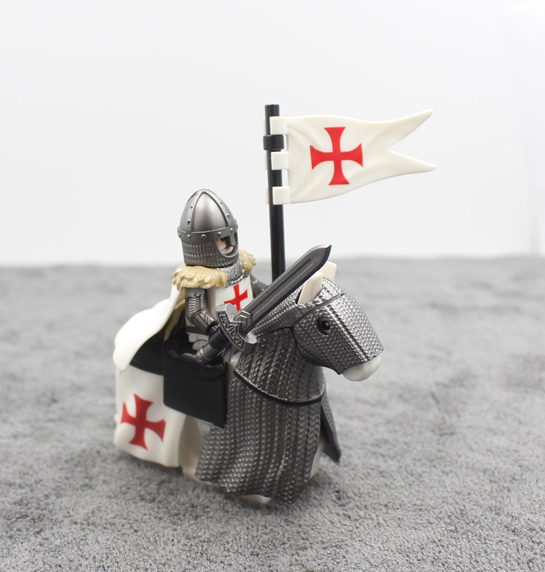 Custom Made Knights Templar With War Horse Minifigure for - Etsy