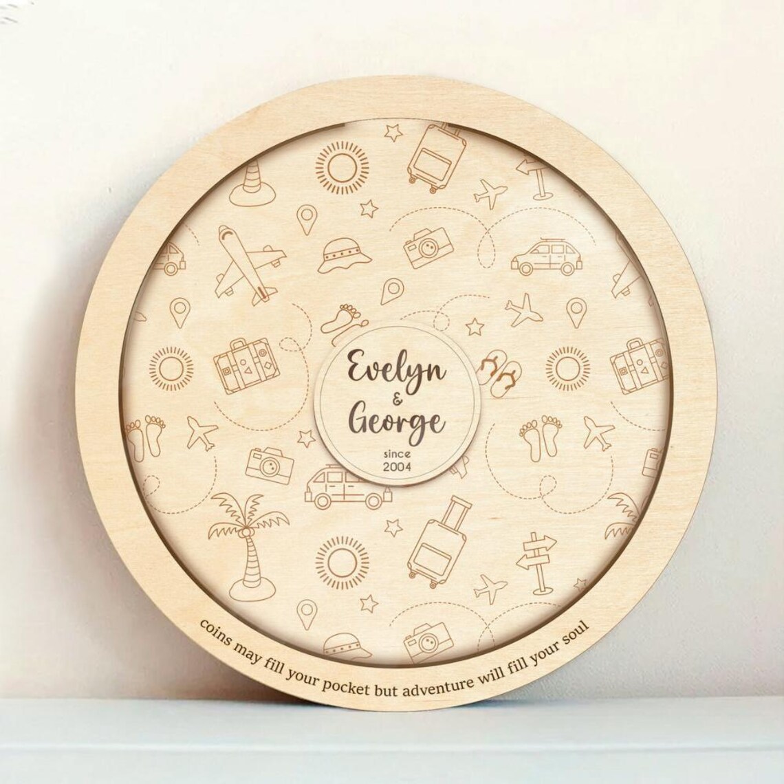 Personalized Travel Coin Holder Gift, Travel Money Holder, 5th ...